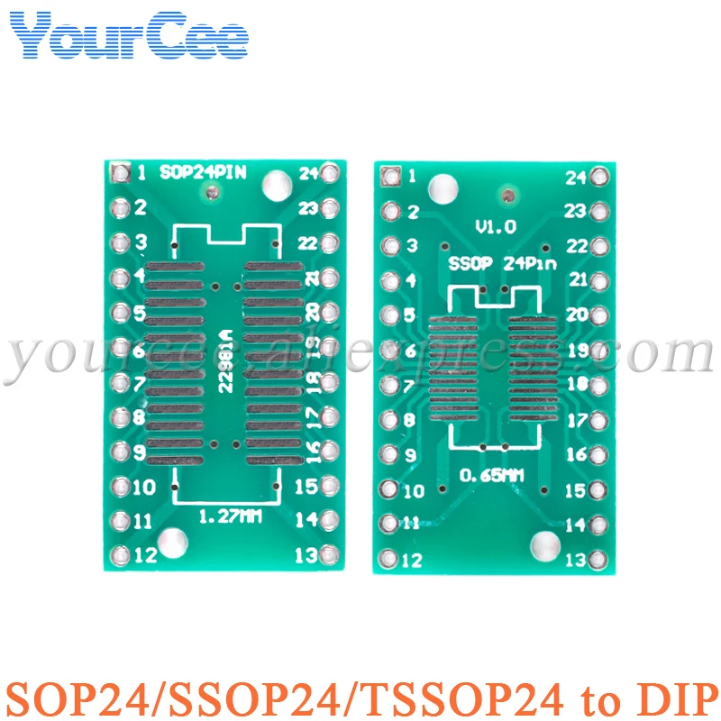 20pcs-5pcs-SOP24-SSOP24-TSSOP24-to-DIP24-0-65-1-27mm-Transfer-Board ...