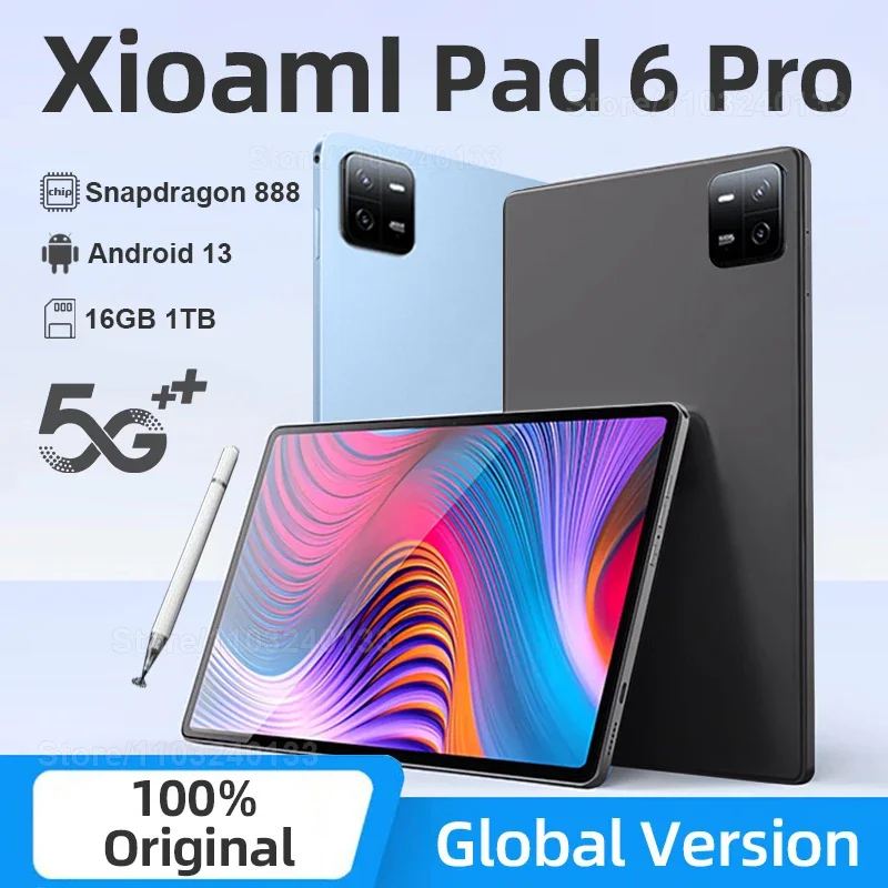 Vers-o-Global-Pad-6-Pro-Tablet-Android-13-Snapdragon-888-16GB-1TB-5G ...