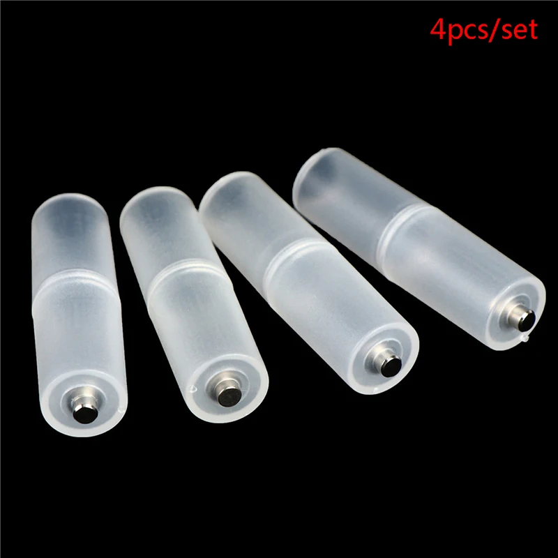 4Pcs-AAA-To-AA-Size-Battery-Case-Switcher-Convenient-Converter-Adapter ...