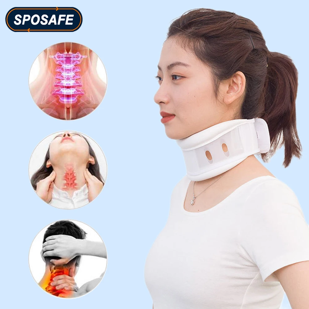 Cervical Neck Brace Collar With Chin Support For Stiff Relief Cervical ...