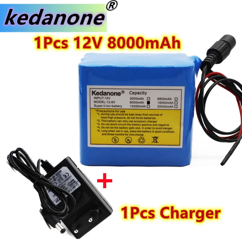 Kedanone-12V-Battery-3S4P-11-1V-12-6V-8Ah-18650-Lithium-Ion-Battery ...