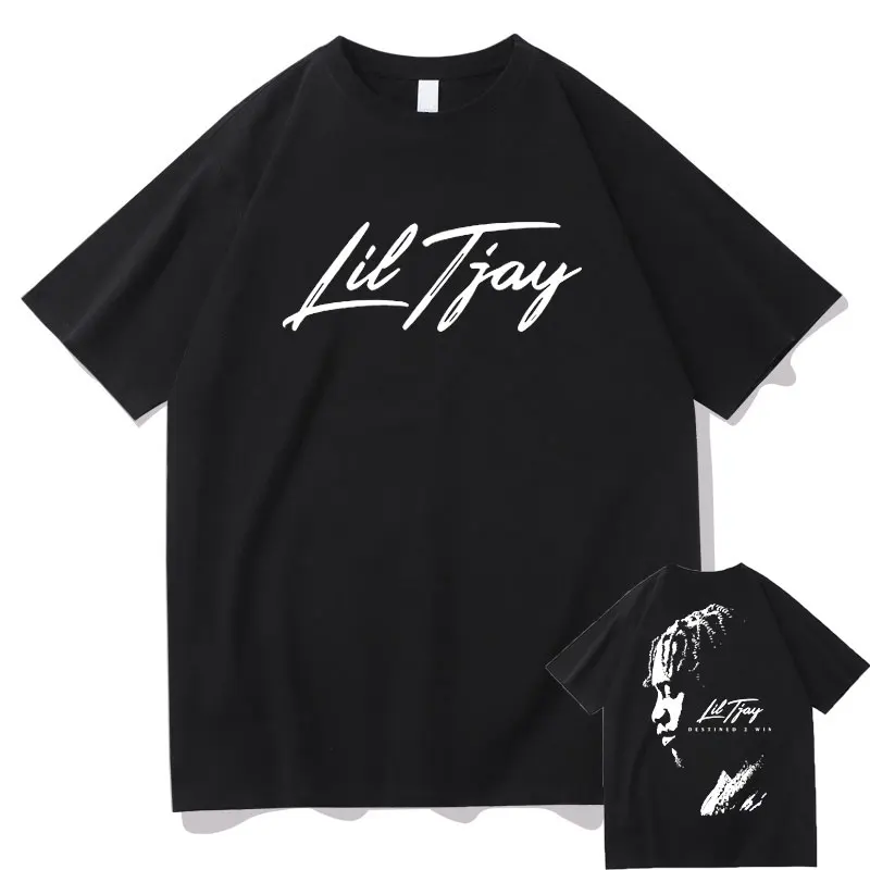 Rapper-Lil-Tjay-Destined-2-Win-Double-Sided-Print-T-shirt-Men-s-Black ...