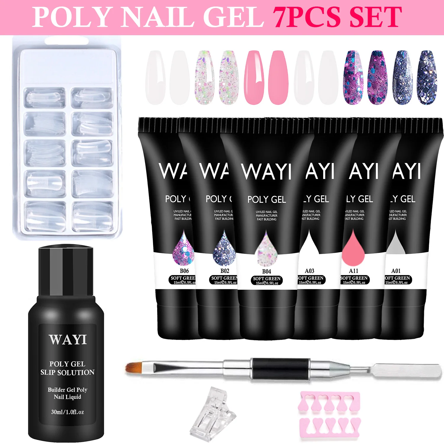15ml-Poly-Nail-Gel-Art-Extension-Quick-Build-Nail-Thickening-Manicure-Acrylic-Tube-Polymer-Nail ...