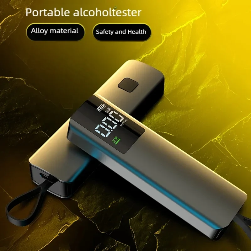 Auto Alcohol Tester with Lanyard Electronic Breathalyzer LED Display ...