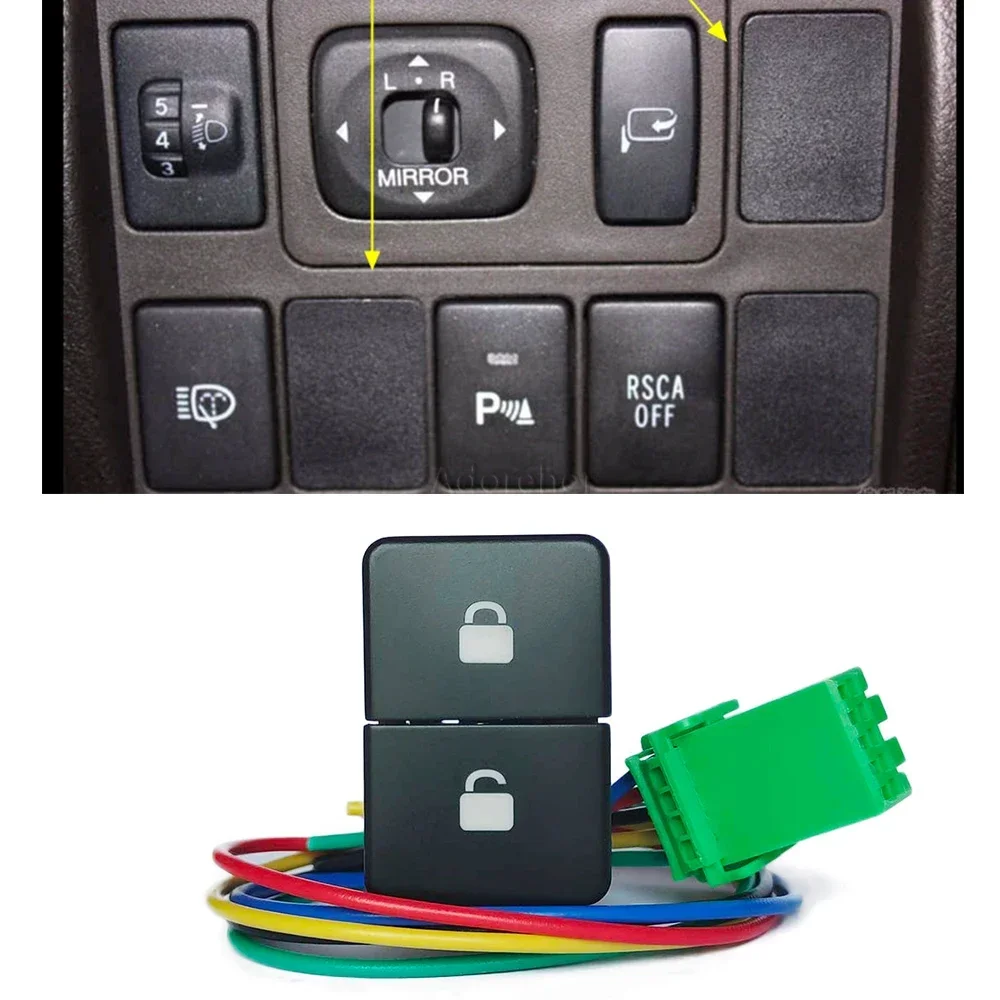 Refitted-Power-Supply-Central-Locking-Push-Button-LED-Light-Double ...