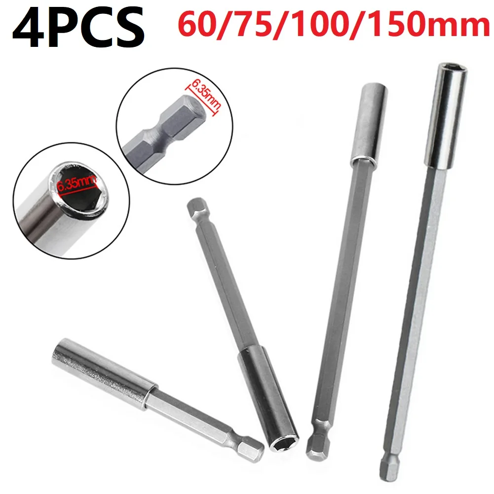 4pcs-Screw-Bits-Extension-Rod-1-4-Hex-Magnetic-Bit-Holder-Durable ...