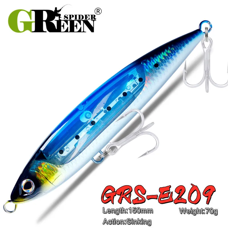 GRS-New-Sea-Fishing-Lure-Stickbait-Pencil-Lure-Top-Water-165mm-70g-GT ...
