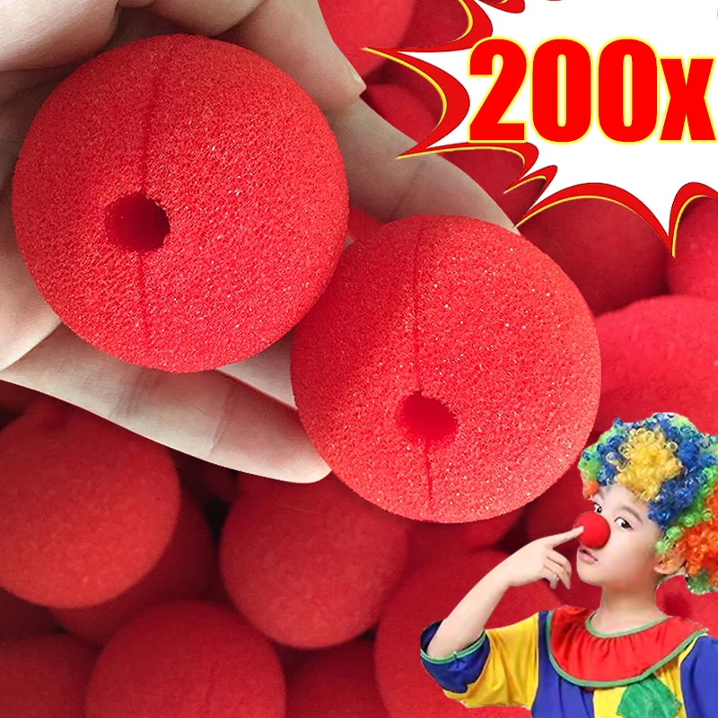 200-1Pcs-Red-Sponge-Clown-Nose-Halloween-Costume-Festival-Circus ...