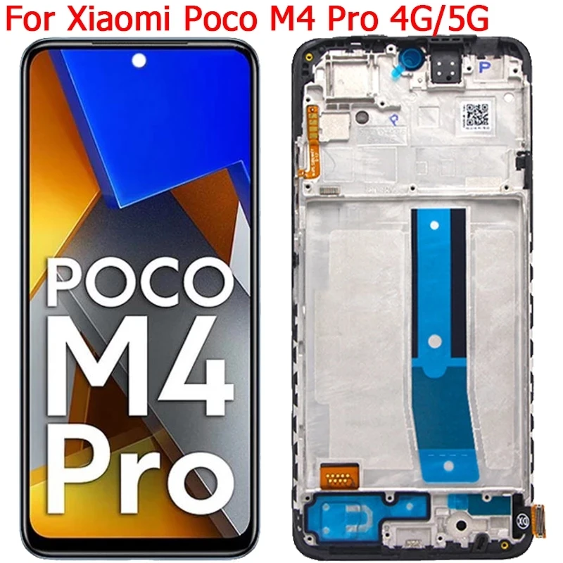 Pantalla LCD Original para Xiaomi Poco M4 Pro 5G, montaje de digitalizador con marco para POCO ...