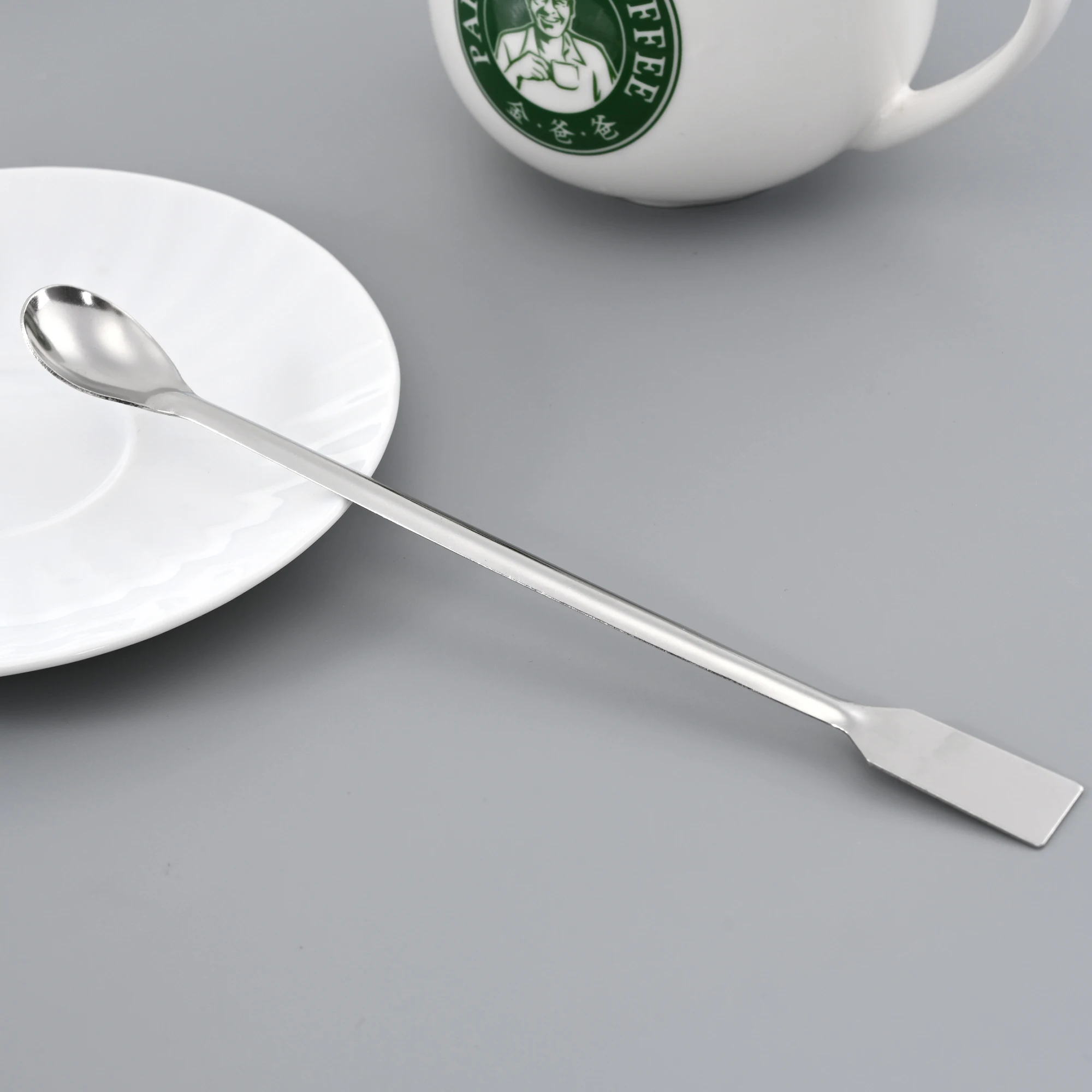 20-Cm-Spoon-Shape-Profile-Strip-Molded-Item-Decoration-Silver-Long ...