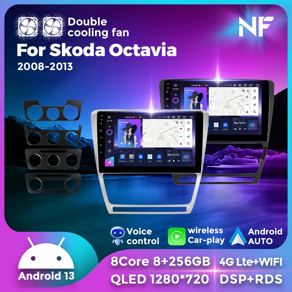 Navifly-10-8G-256G-Android-13-Car-Radio-For-Skoda-Octavia-2-A5-2008 ...