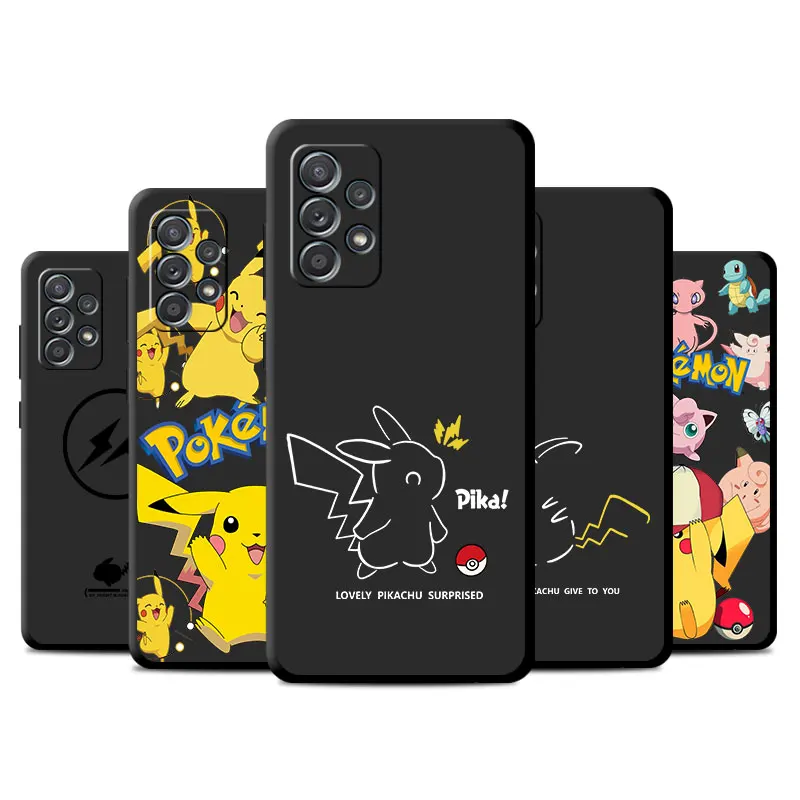 Coque en silicone souple Pikachu Pokemon pour Samsung, coque mignonne ...