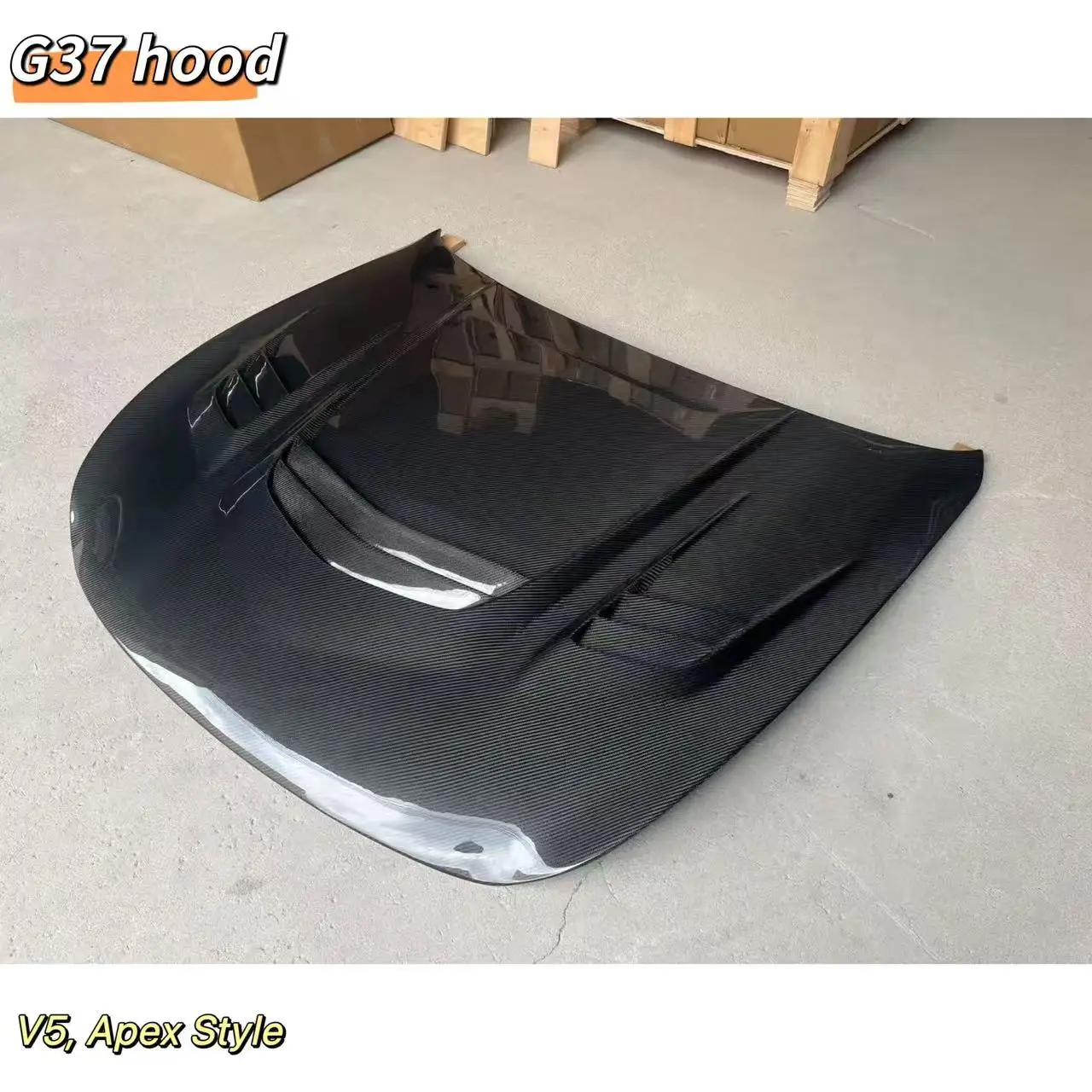 MRD G37 Carbon Hood Apex V5 For Infiniti Q37 G25 G35 Sedan Coupe 2007 ...