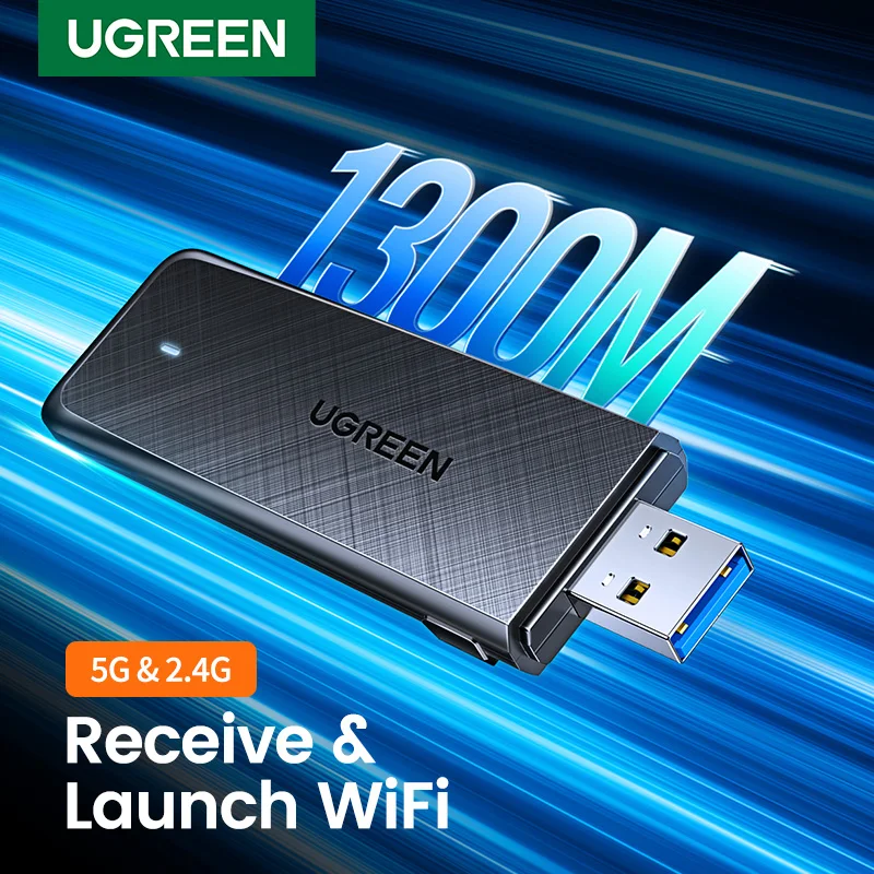 UGREEN-WiFi-Adapter-USB3-0-AC1300Mbps-5G-2-4G-Dual-Band-USB-WiFi-for-PC ...