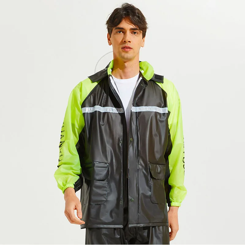 Lightweight Waterproof Raincoat Women Men Split Motorcycle Rain Jacket ...