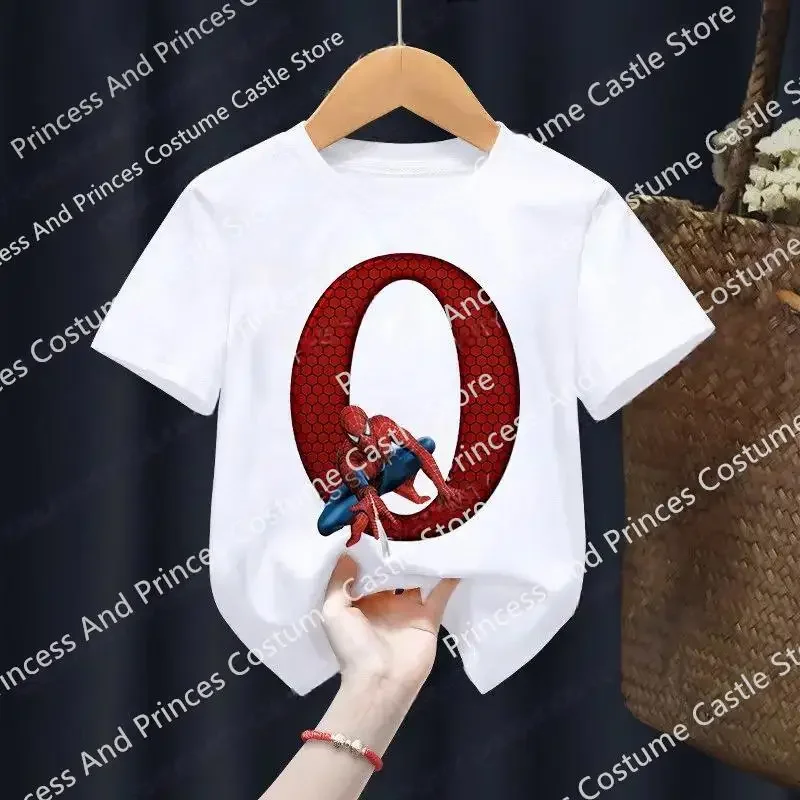 Camiseta de algodón para niños, niña y niño, Marvels, SpiderMan, letras ...