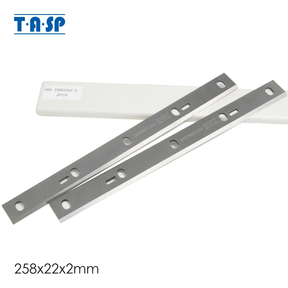 TASP HSS Wood Planer Blade 258 x 22 x 2 mm Thickness Knife for Scheppach HMS1080 1050 1070 ...