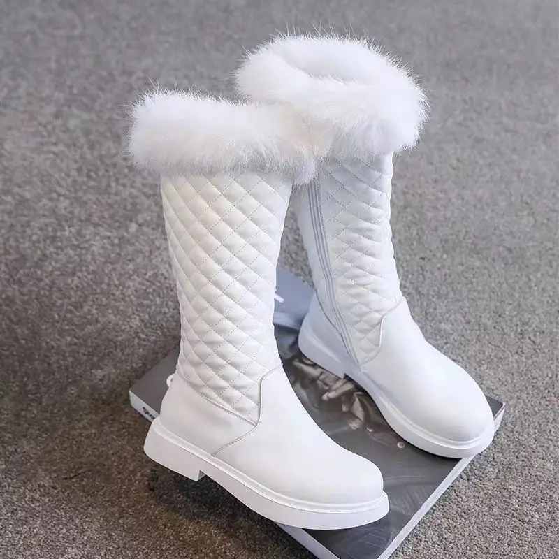 Botas-de-manga-alta-para-ni-a-botines-de-algod-n-de-felpa-de-princesa ...