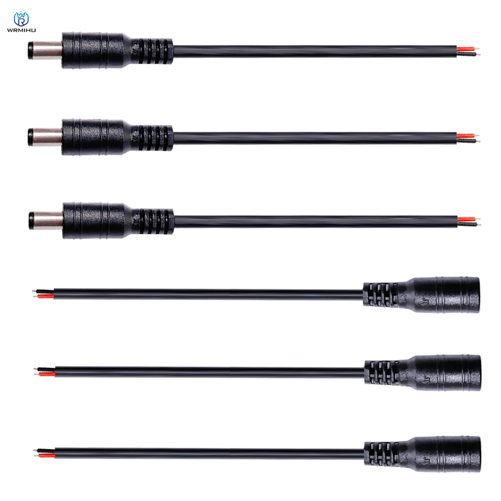 5PCS-DC-Male-Female-Connector-Cable-5-5mm-2-1mm-Power-Plug-Wire-2PIN ...