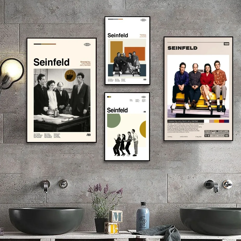 TV-Show-Seinfeld-comedy-Poster-No-Framed-Poster-Kraft-Club-Bar-Paper ...