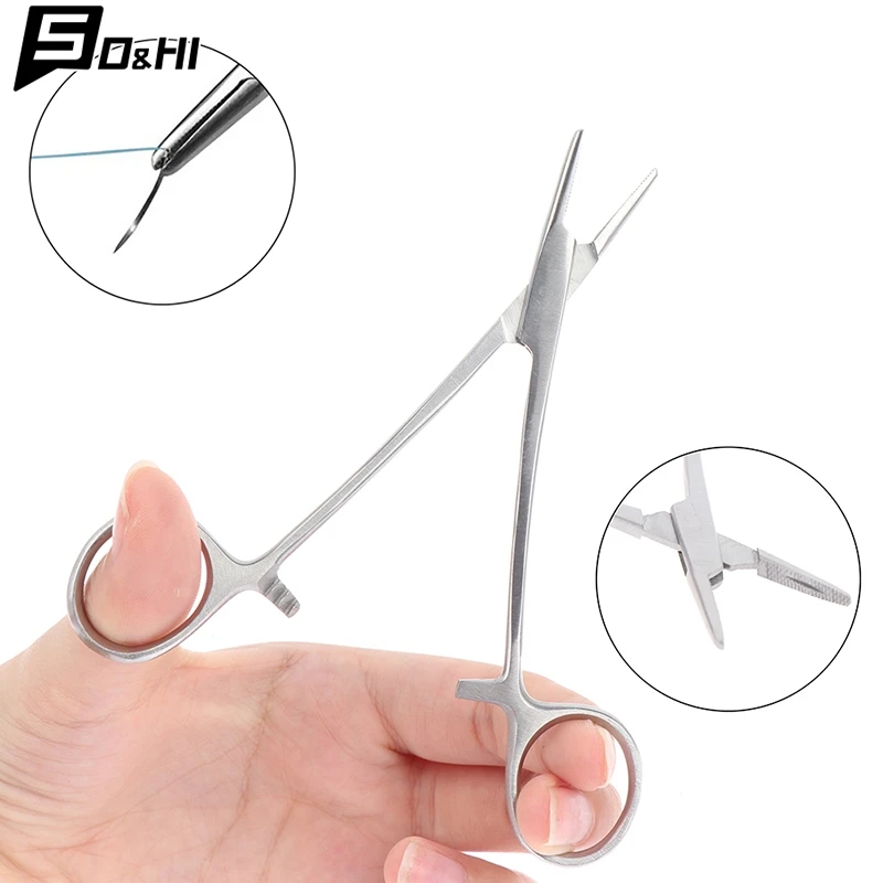 1Pcs-12cm-Locking-Forceps-Curved-Hemostat-Farm-Tool-Needle-Clamp-Suture ...