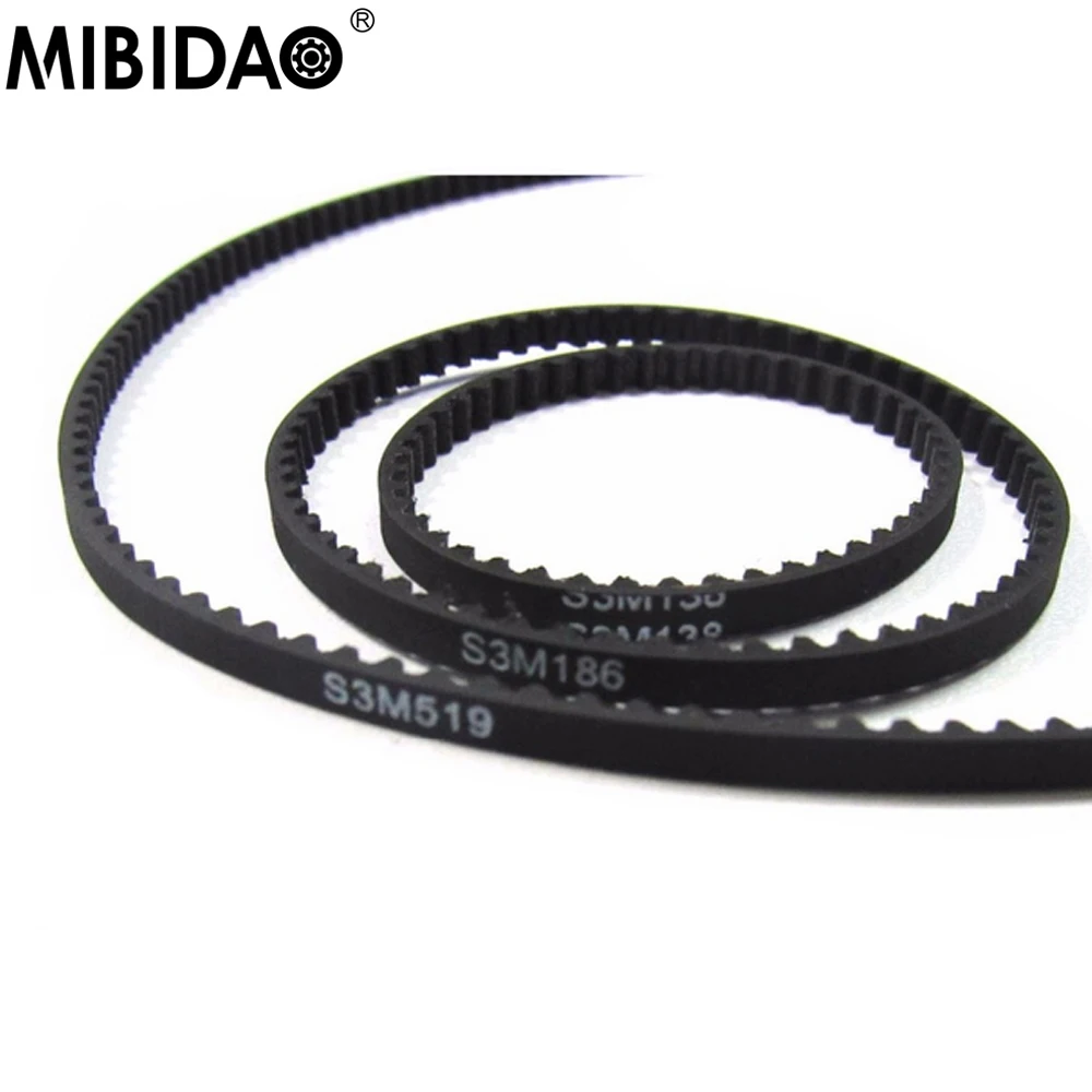 MIBIDAO Front Timing Belt 138T 186T 519T For 1/10 3Racing Sakura D3 D4 ...
