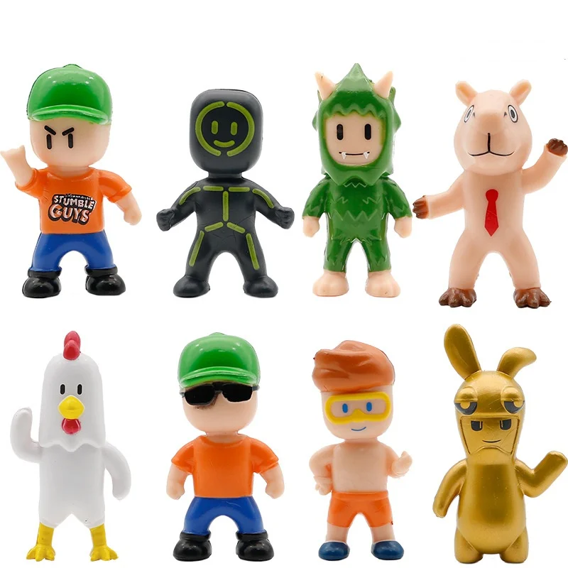 Treingi 2024 8 piezas/set Anime Stumble Guys figura de acción juguetes ...