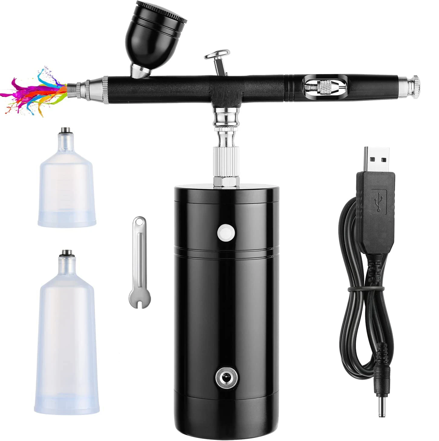 Portable-Rechargeable-Mini-Air-Gun-Kit-with-Compressor-Air-Brush-Paint ...