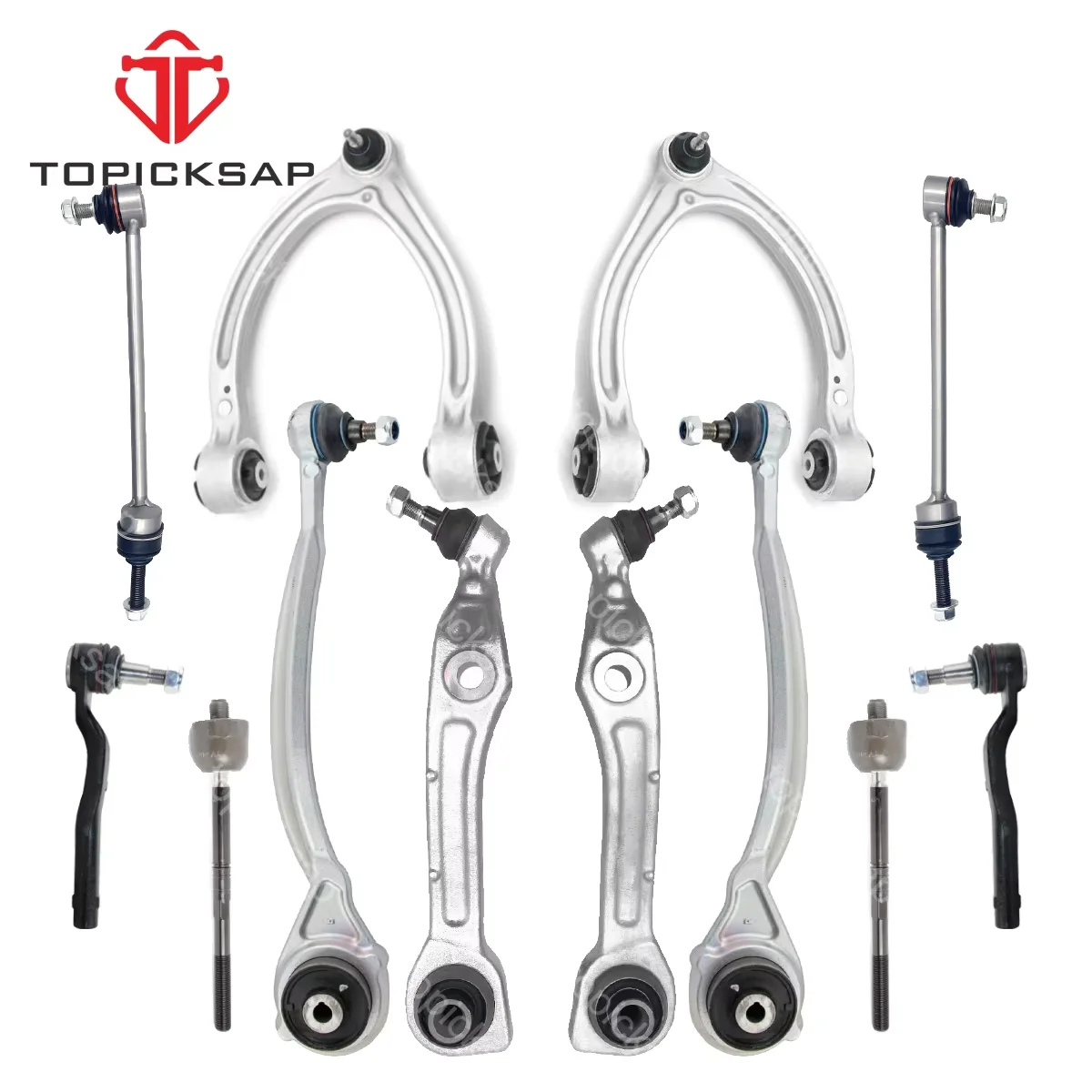 TOPICKSAP 12Pcs Front Upper Lower Control Arms Sway Links Tie Rods Kits ...