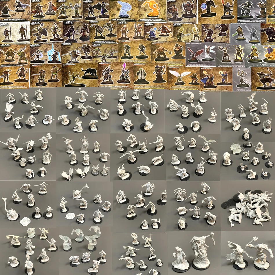 Pathfinder Battles Board Game Miniatures Human Druid Elf Fighter Dwarf ...