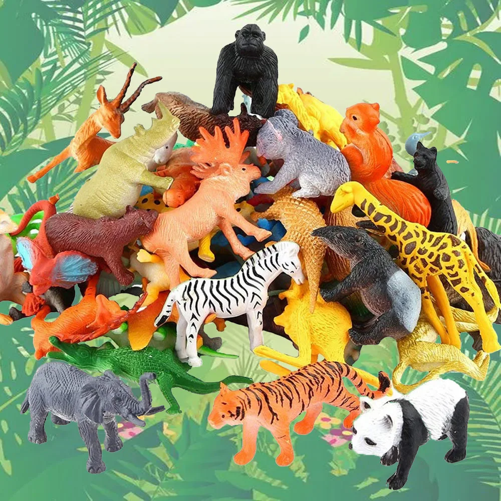 Wild-Zoo-Plastic-Animal-Toy-Simulation-Mini-Jungle-Dinosaur-Wildlife ...