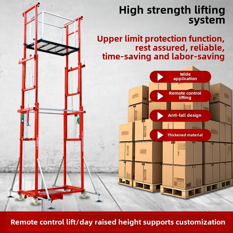 Electric scaffolding lift foldable portable mobile lifting platform ...