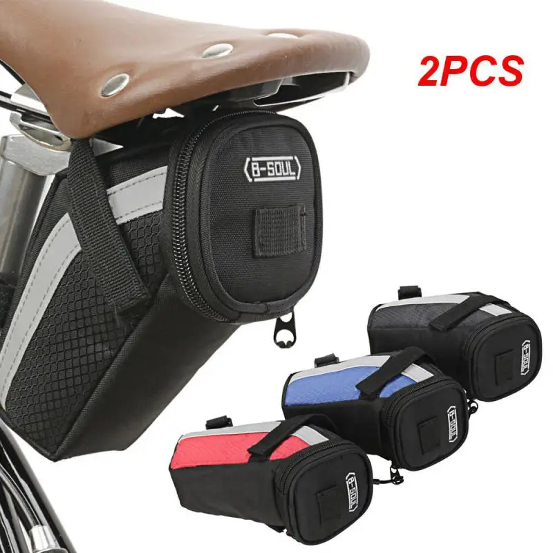 2PCS-Nylon-Saddle-Bag-Waterproof-Storage-Bike-Bag-Seat-Cycling-Tail ...