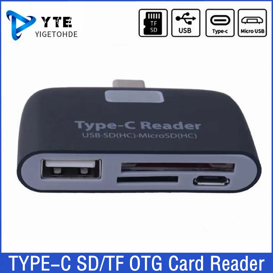 USB 3.1 TYPE-C Card Reader USB-C To USB 2.0 SD/Micro SD/TF OTG Card ...
