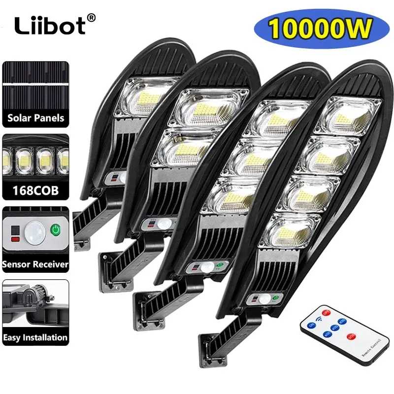 10000W-Upgraded-168LED-Solar-Street-Light-Outdoor-Waterproof-LED-For ...