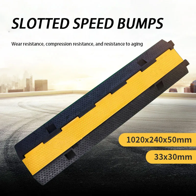 KOOJN-Two-Slot-Rubber-Speed-Bumps-PVC-Rubber-Plastic-Two-Slot-Stage ...