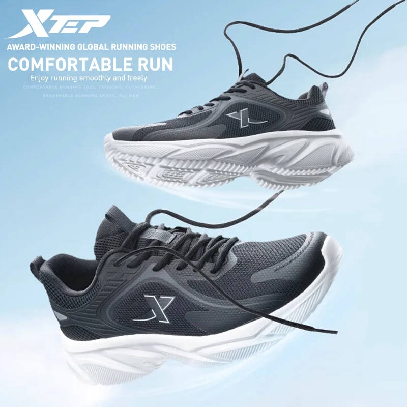 Xtep Running Shoes Men Breathable Mesh Comfortable Sport Shoes Summer ...
