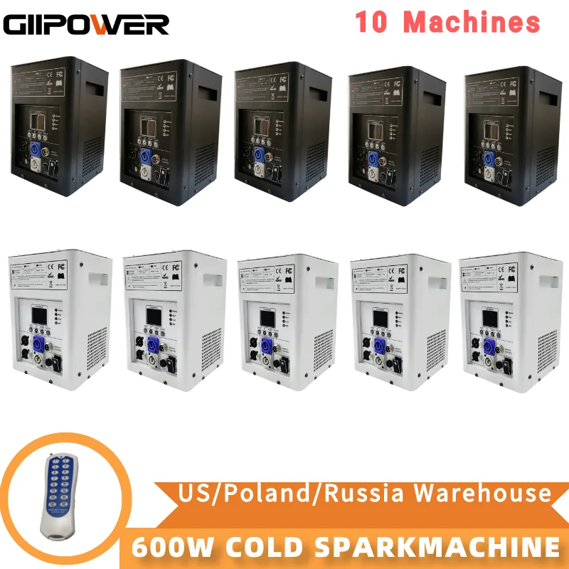 1-10PCS-600W-Cold-Spark-Machine-Flight-case-Ti-Powder-Firework-Wedding ...