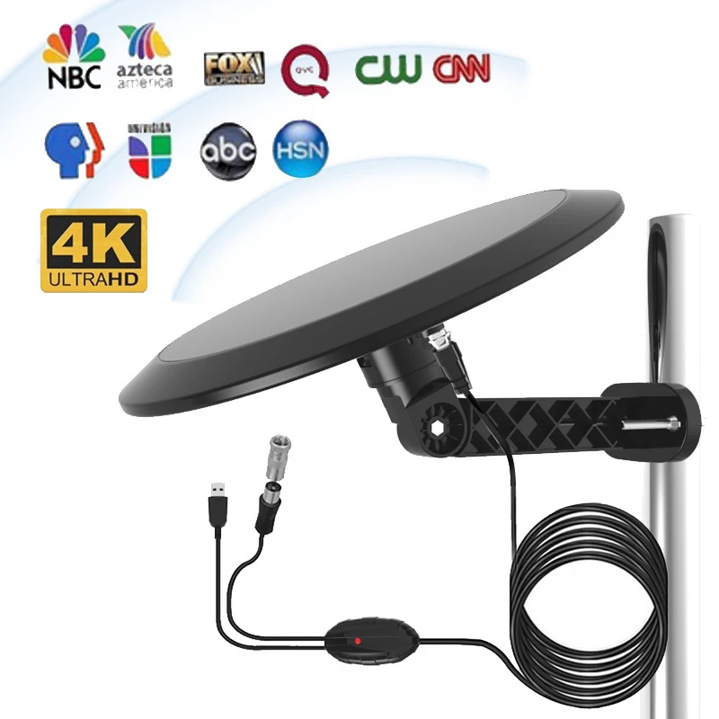 1080p 4K Outdoor/Indoor TV Antenna Amplified HDTV Digital Antenna 10M ...