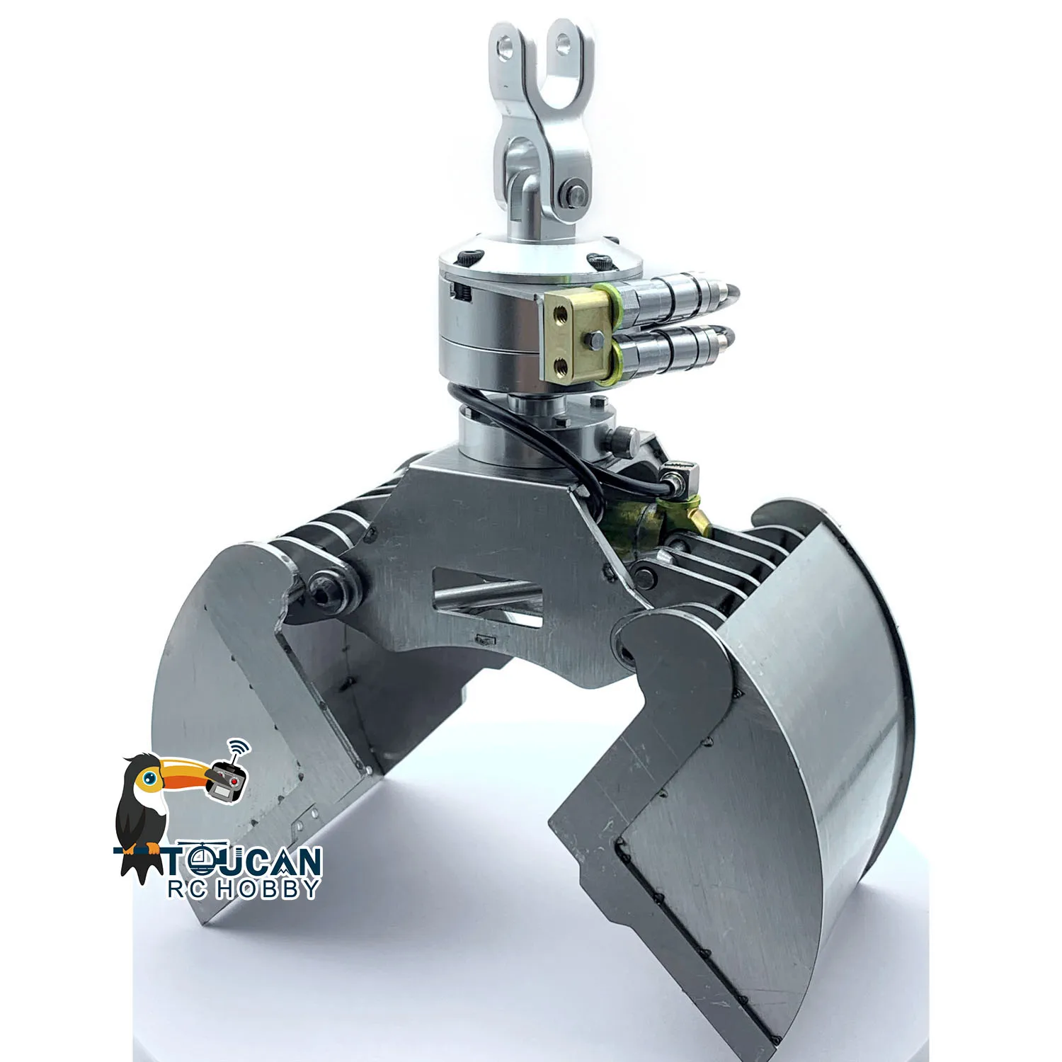 1/14 RC Metal Hydraulic Clamshell Bucket 270-degree Rotation for Remote ...