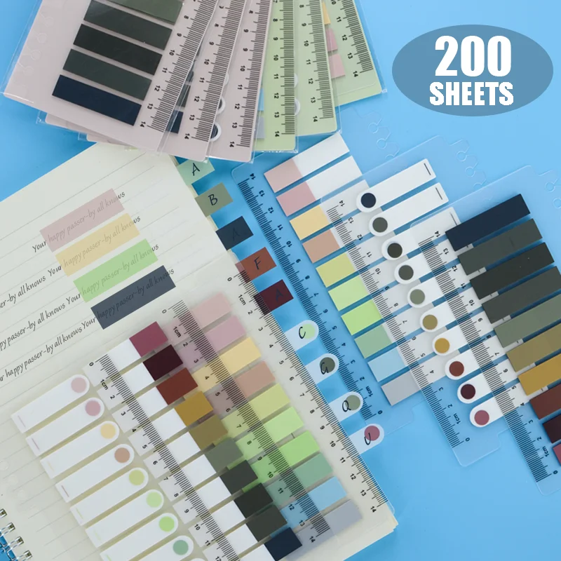 200 Sheets Posted It Transparent Sticky Notes Self-adhesive For Book ...