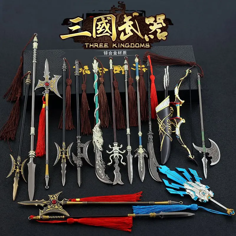 22cm-Metal-Halberd-Spear-Hook-Sickle-Stick-Axe-Ancient-Chinese-Weapons ...