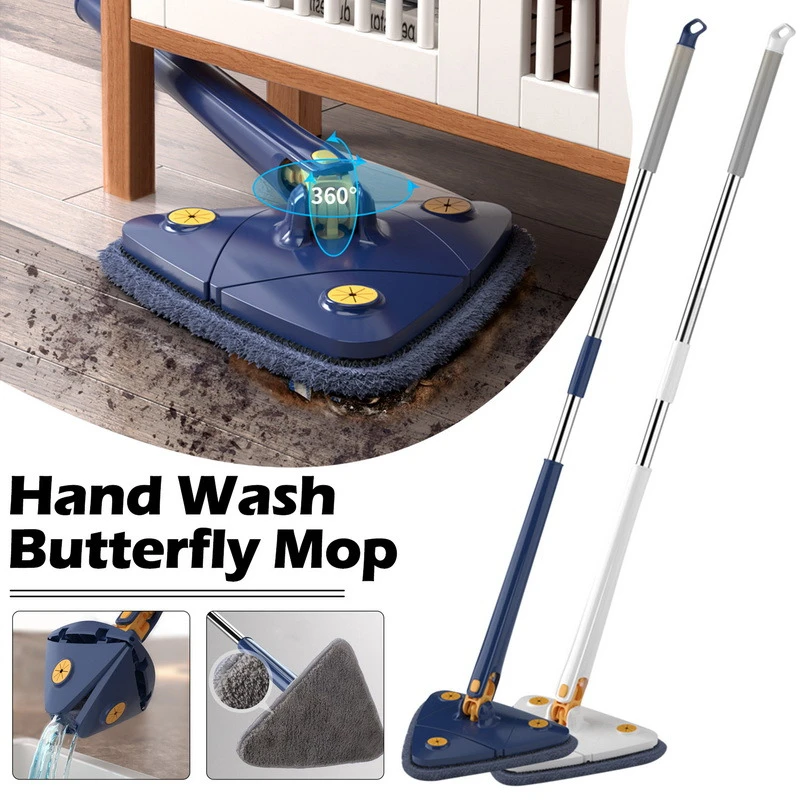 Rotatable Spin Floor Cleaning Mop Adjustable Squeeze Mops Triangular ...