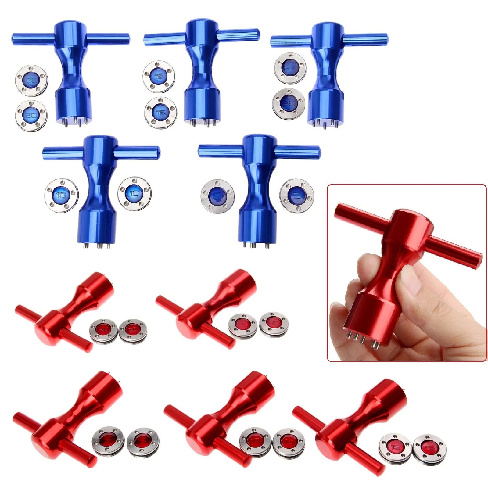 2Pcs(1 Pair) Golf Club Heads Putter Weights with 1Pc Golf Wrench Tool ...