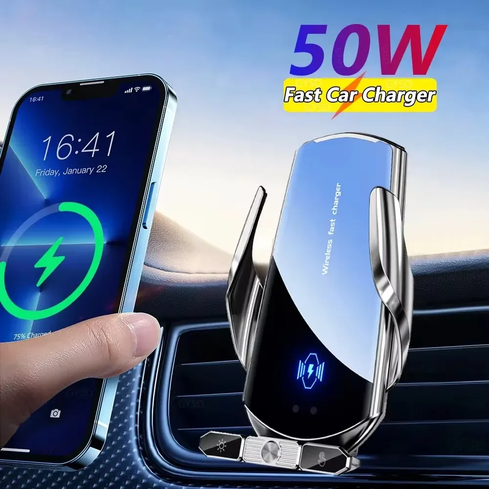 50W-Car-Wireless-Charging-Auto-Wireless-Charger-Stand-for-iPhone-15-14 ...