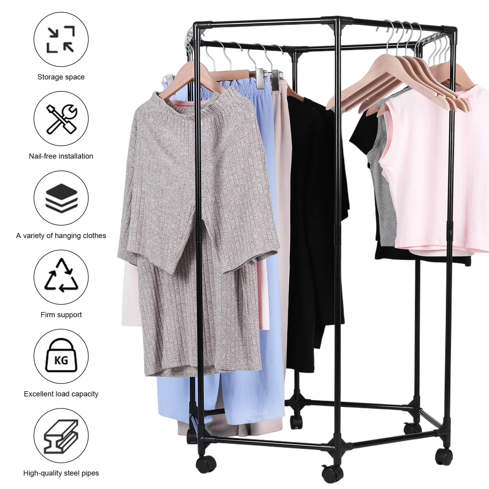 Why the Hexagon Rolling Garment Rack is the Best Movable Clothing Rack ...
