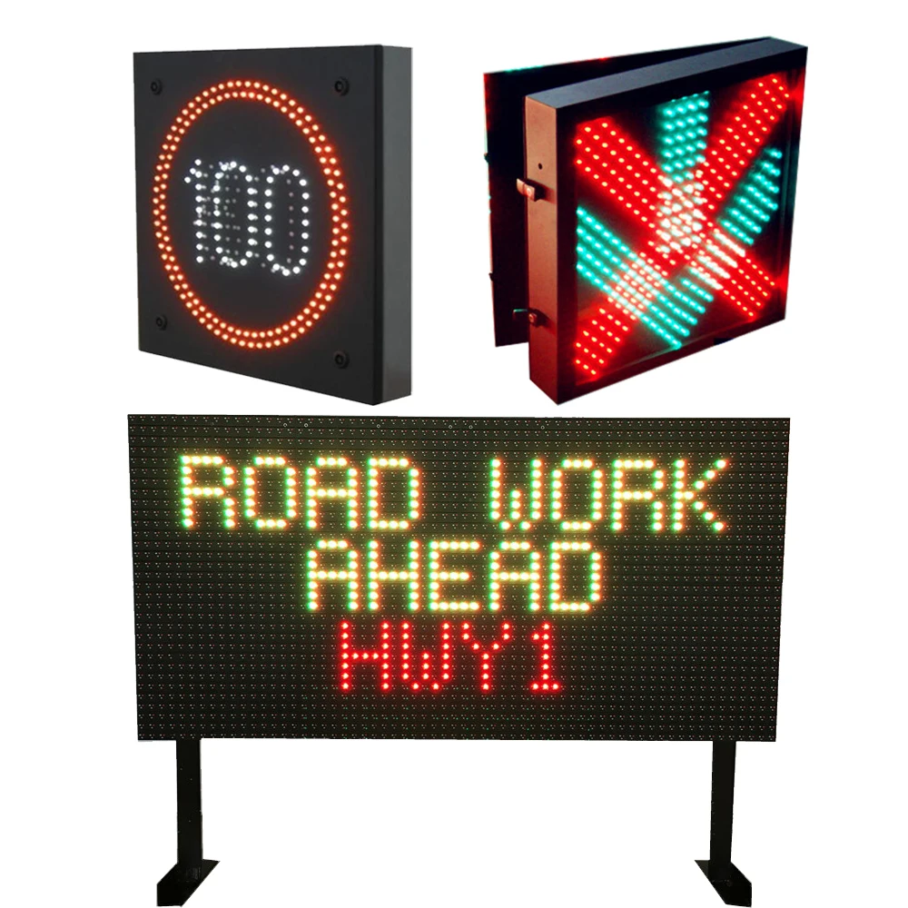 Portable-solar-powered-LED-digital-illuminated-traffic-road-sign-speed-limit-highway-VMS-sign ...