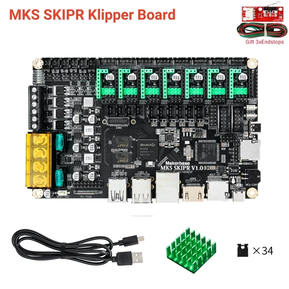 MKS-SKIPR-motherboard-3d-printer-Klipper-control-plate-EMMC-adapter-PI-TS35-display-for-Voron ...