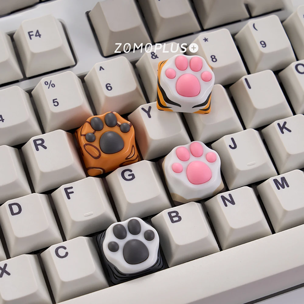 ZOMO-ABS-Silicone-Cat-Paws-Pad-Mechanical-Keyboard-KeyCaps-for-cherry ...