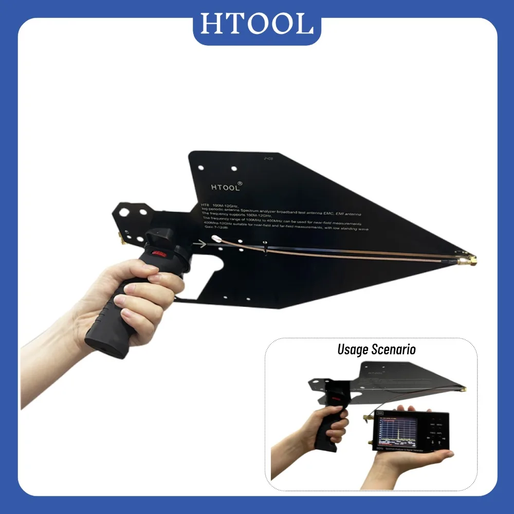 HTOOL-HT8-UWB-UHF-Log-Periodic-Antenna-100MHz-12GHz-Passive-Directional ...